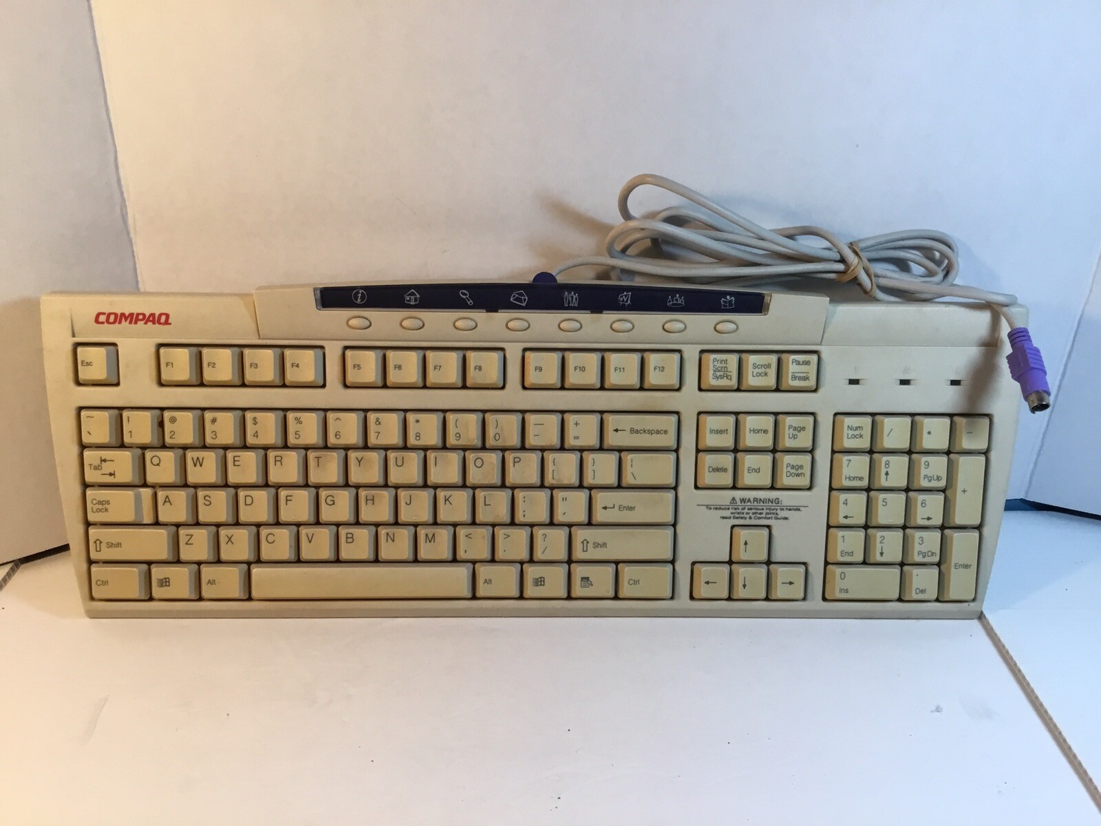 Vintage Compaq Keyboard SK-2860 Wired Computer Click Keyboard See ...
