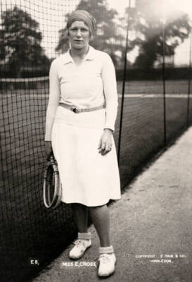 American tennis player Edith Ann Cross at Wimbledon 1930 Old Photo | eBay