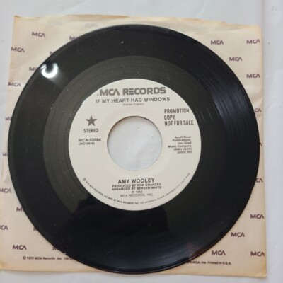 Amy Wooley If My Heart Had Windows/ Same MCA Promo 45 RPM Record | eBay