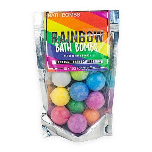 Rainbow Colour Scented Multi Bath Bombs Set of 10 Children Adult ...