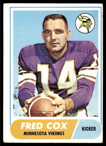 1968 Topps Fred Cox #107 Minnesota Vikings Football Card | eBay