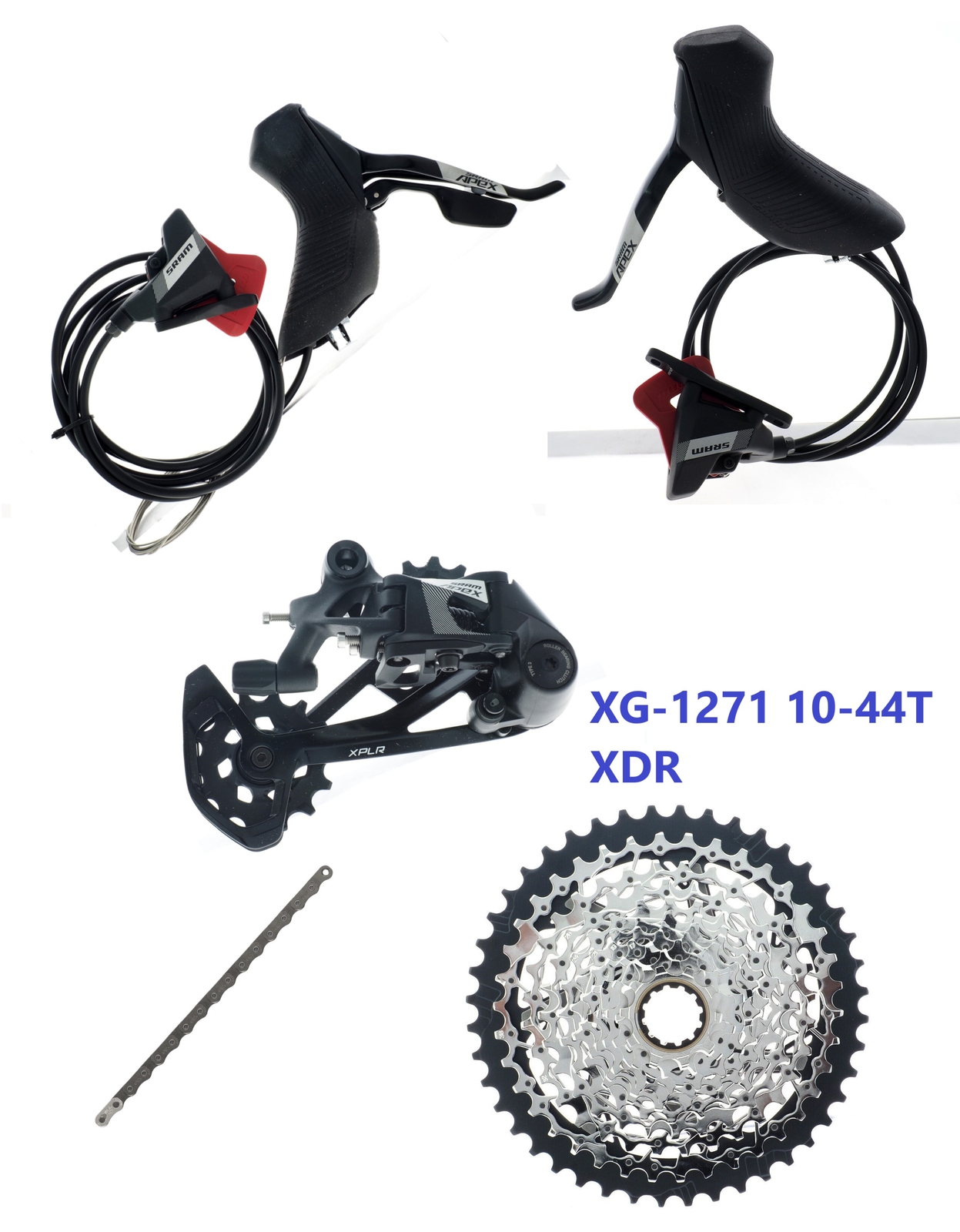 SRAM APEX 1x12 XPLR Mechanical Shifter/Rear Derailleur/CN/CS 11-44T ...