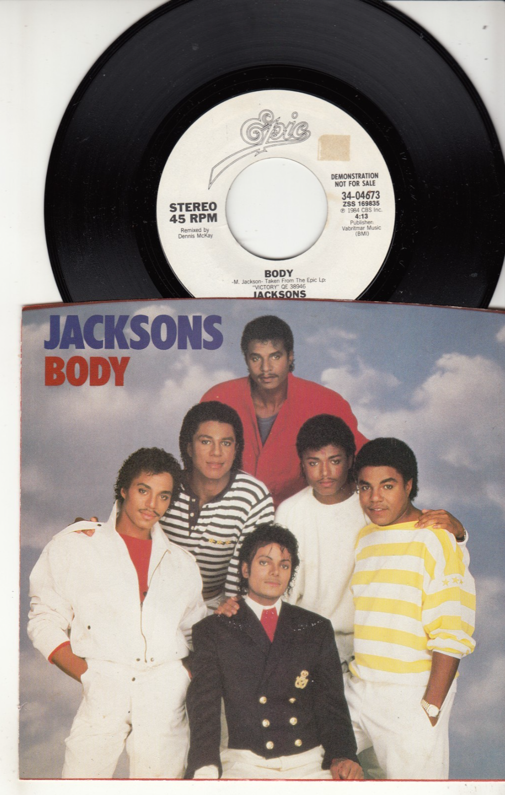 JACKSONS (MICHAEL JACKSON) - BODY - PROMO EPIC RECORDS 45 WPS - GREAT ...