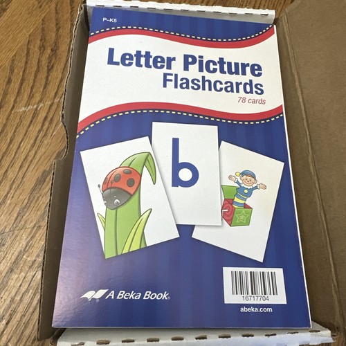 ABeka Kindergarten P-K5 Letter Picture FlashCards 78 Cards Homeschool ...
