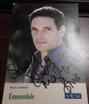 Matthew Bose - Emmerdale -Paul Lambert Hand Signed Autograph Card ...