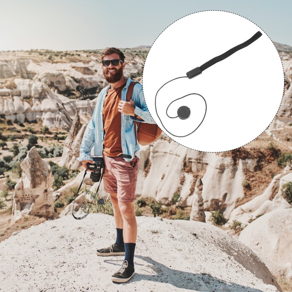 60 Pcs Camera Lens Caps Leash Camera Lens Cover Keeper Holder Elastic ...