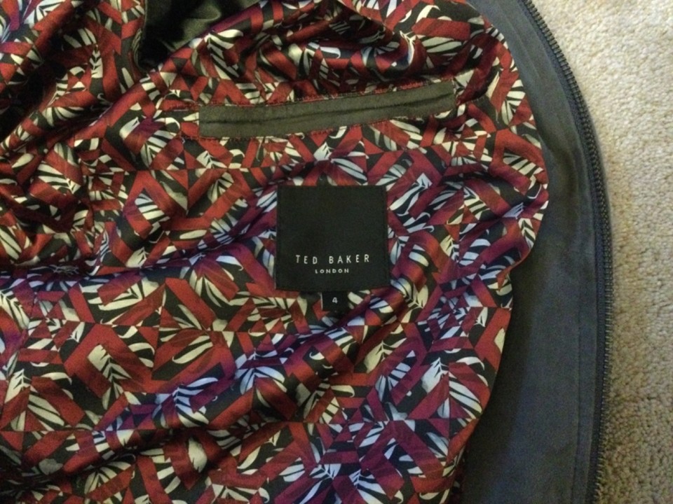 Ted Baker Grey Suede Bomber Style Jacket. Hardly Worn. Great Condition ...