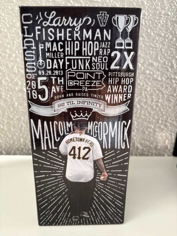 Pittsburgh Pirates Mac Miller Bobblehead SGA 7/19/25 New In Box | eBay