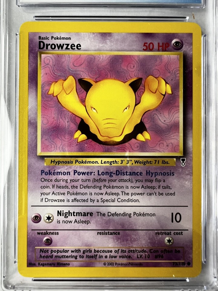 Drowzee 73/110 Legendary Common Vintage 2002 Pokemon Card CGC Graded 9. ...