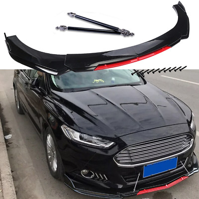 Front Bumper Lip Chin Splitter Body Kits RodsFor Ford Fusion 2006-2020 ...