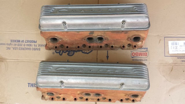1958 Chevy 283 Cylinder Heads 3748772 Corvette Dual Quads Both Dated B ...