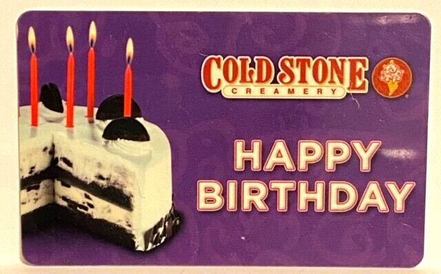 Cold Stone Creamery Oreo Ice Cream Happy Birthday Cake Candles Gift ...