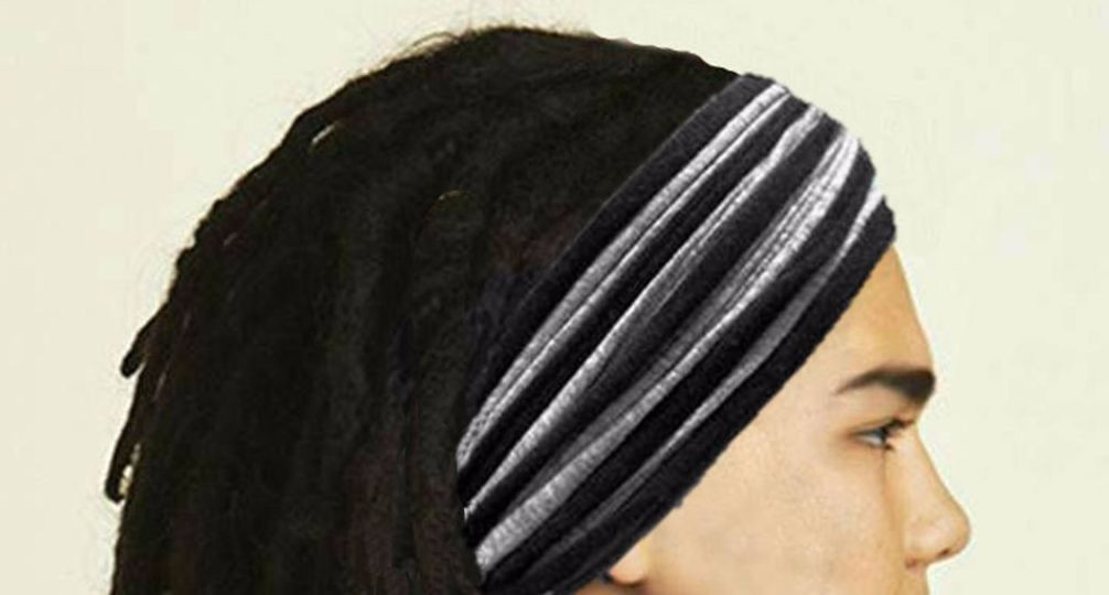 Mens Headband Dreadband Head Scarf Turban Dreadlock Wrap Mens Hair ...