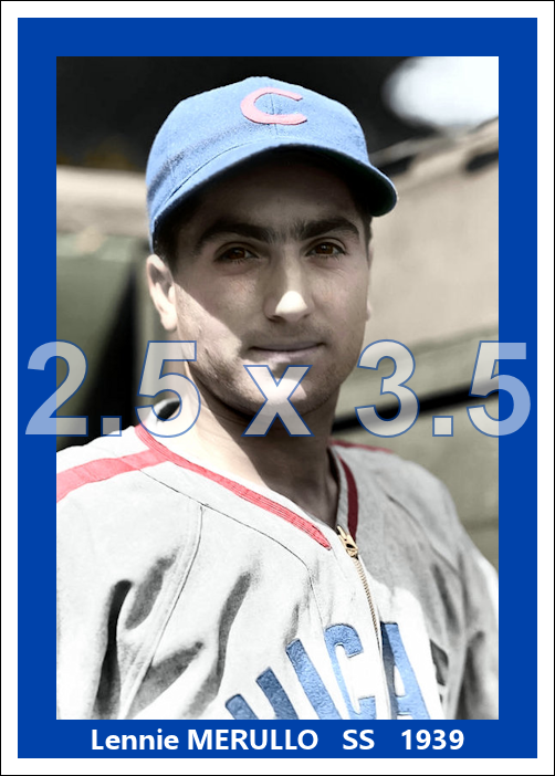 Lennie Merullo - 1939 Chicago Cubs - choose a style - colorized print ...