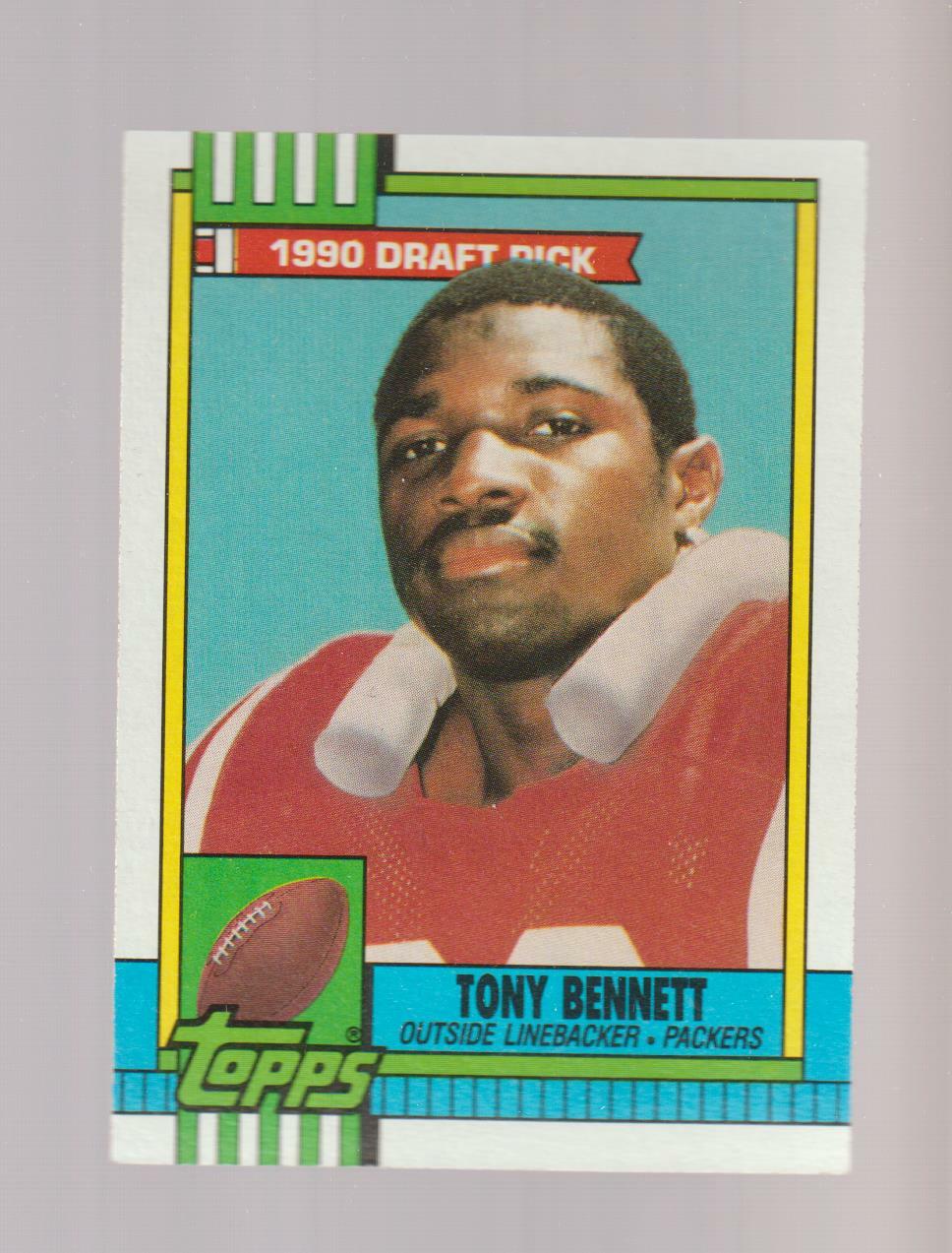 1990 Topps #138 Tony Bennett rookie card, Green Bay Packers star | eBay