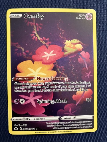 Pokémon TCG Comfey Crown Zenith: Galarian Gallery GG14/GG70 Holo Holo ...