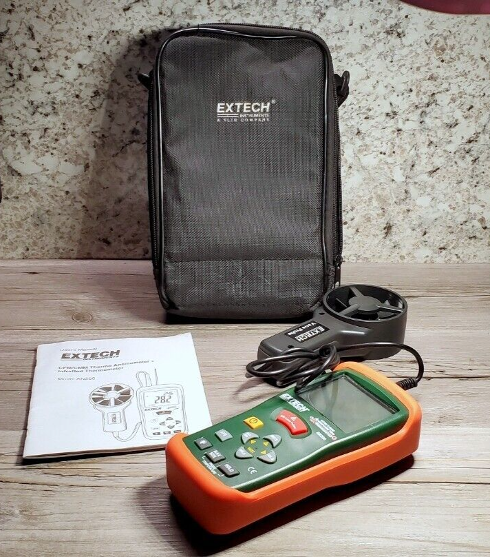 Extech CFM/CMM thermo Anemometer, infrared Thermometer Model AN200 | eBay