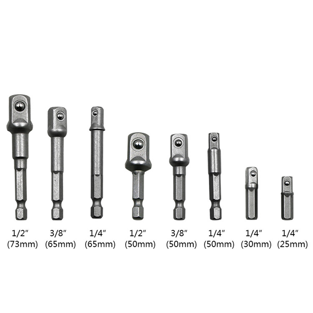 Socket Adapter Hex Shank to Square Head Extension Drill Bit Hex Bar ...