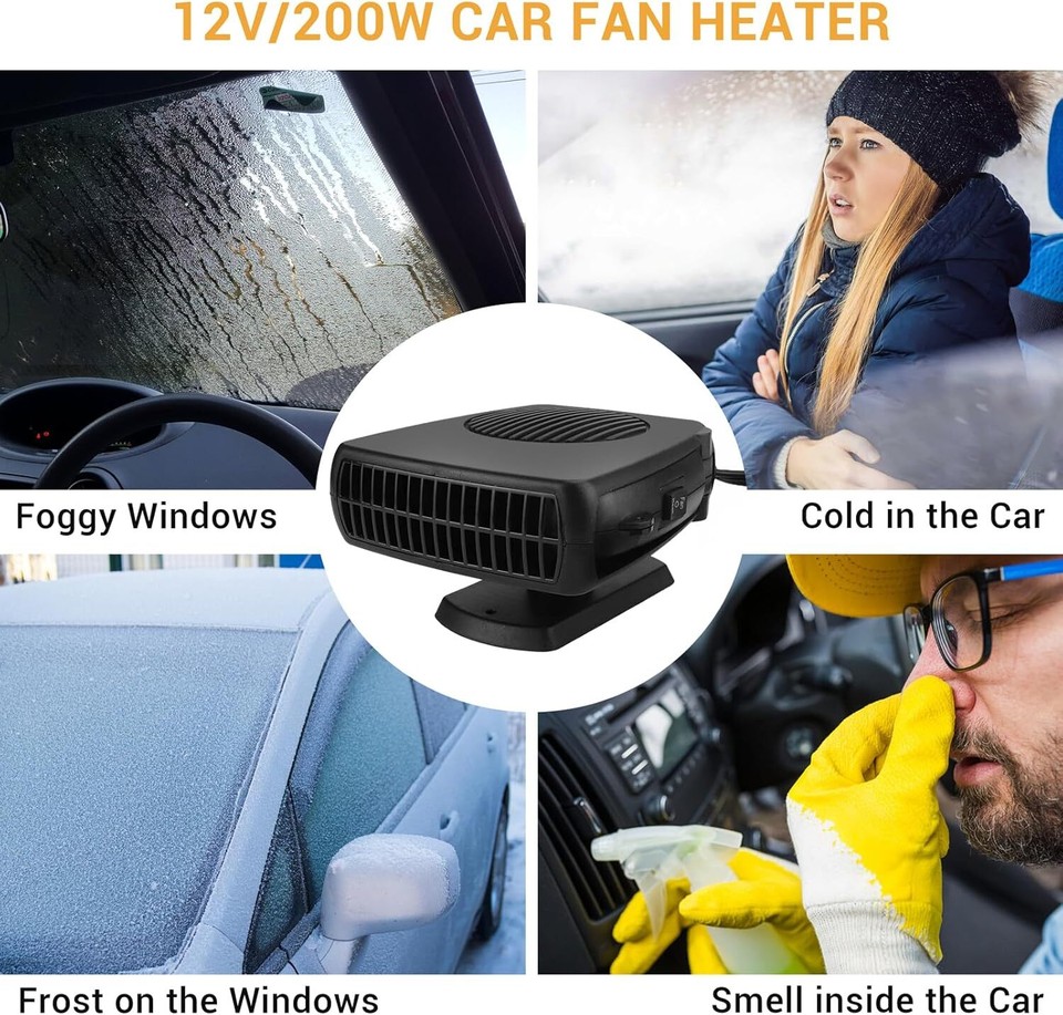 DC12V 150W Electric Heating Car Van Heater Defogger Demister Cooler Fan ...