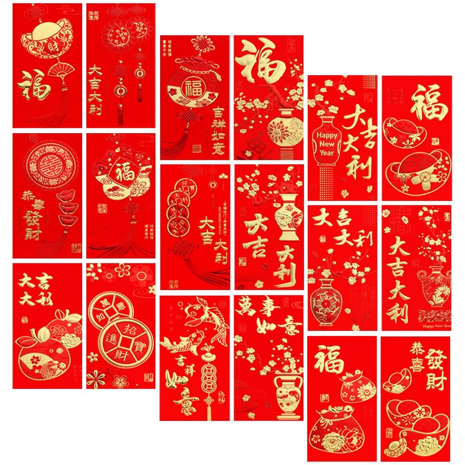 36pcs Chinese style Red Envelopes Exquisite Paper Money Pouches Random ...