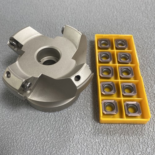 45° KM12 63-22-4T 63mm 4Flute Face Milling Cutter Tool + 10pcs SEKT1204 ...