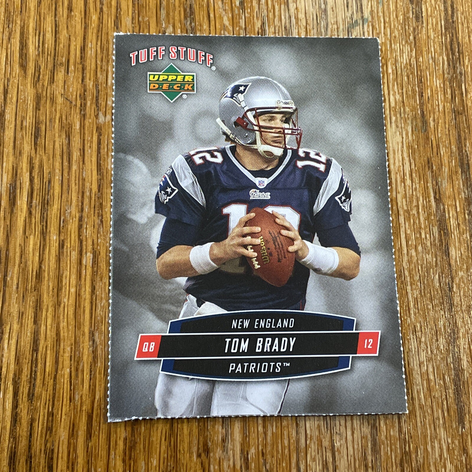 2006 UPPER DECK FOOTBALL TOM BRADY TSUD-13 TUFF STUFF MAGAZINE HAND-CUT ...