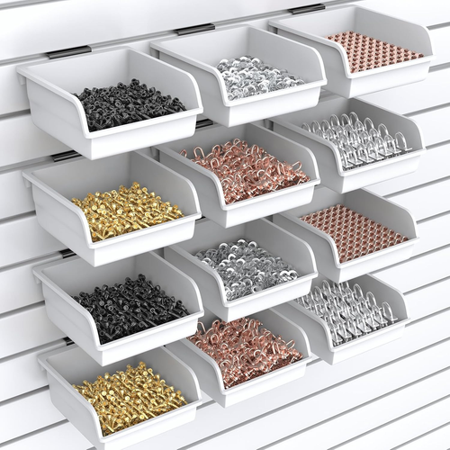 Slatwall Bins with Hooks Plastic Slatwall Organizer Slatwall Containers ...