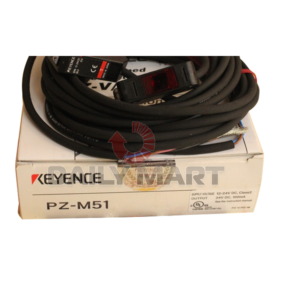 KEYENCE PZ-M51 PZM51 PHOTOELECTRIC SENSOR SWITCH AMPLIFIER TRANSMISSIVE ...
