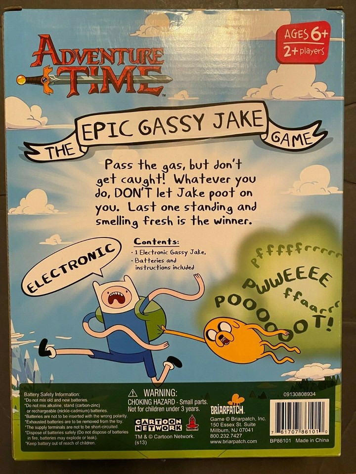 NEW Adventure Time Epic Gassy Jake Farting Dog Hot Potato Game NIB | eBay