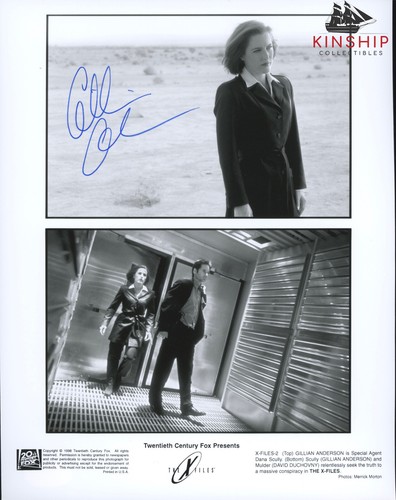 Gillian Anderson signed 8x10 X Files Promo Photo JSA COA Vintage Auto ...