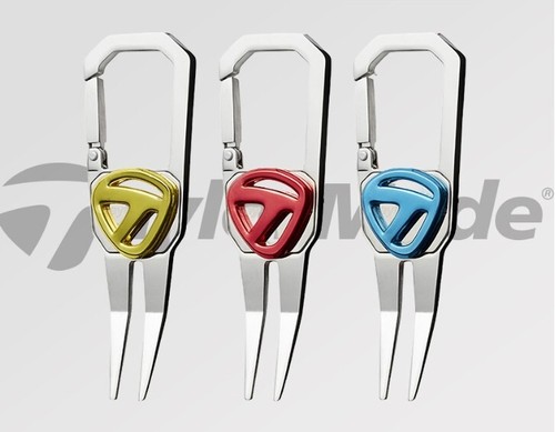 TaylorMade Carabiner Divot Tool Ball Marker Green Repair Set TB667 Blue ...