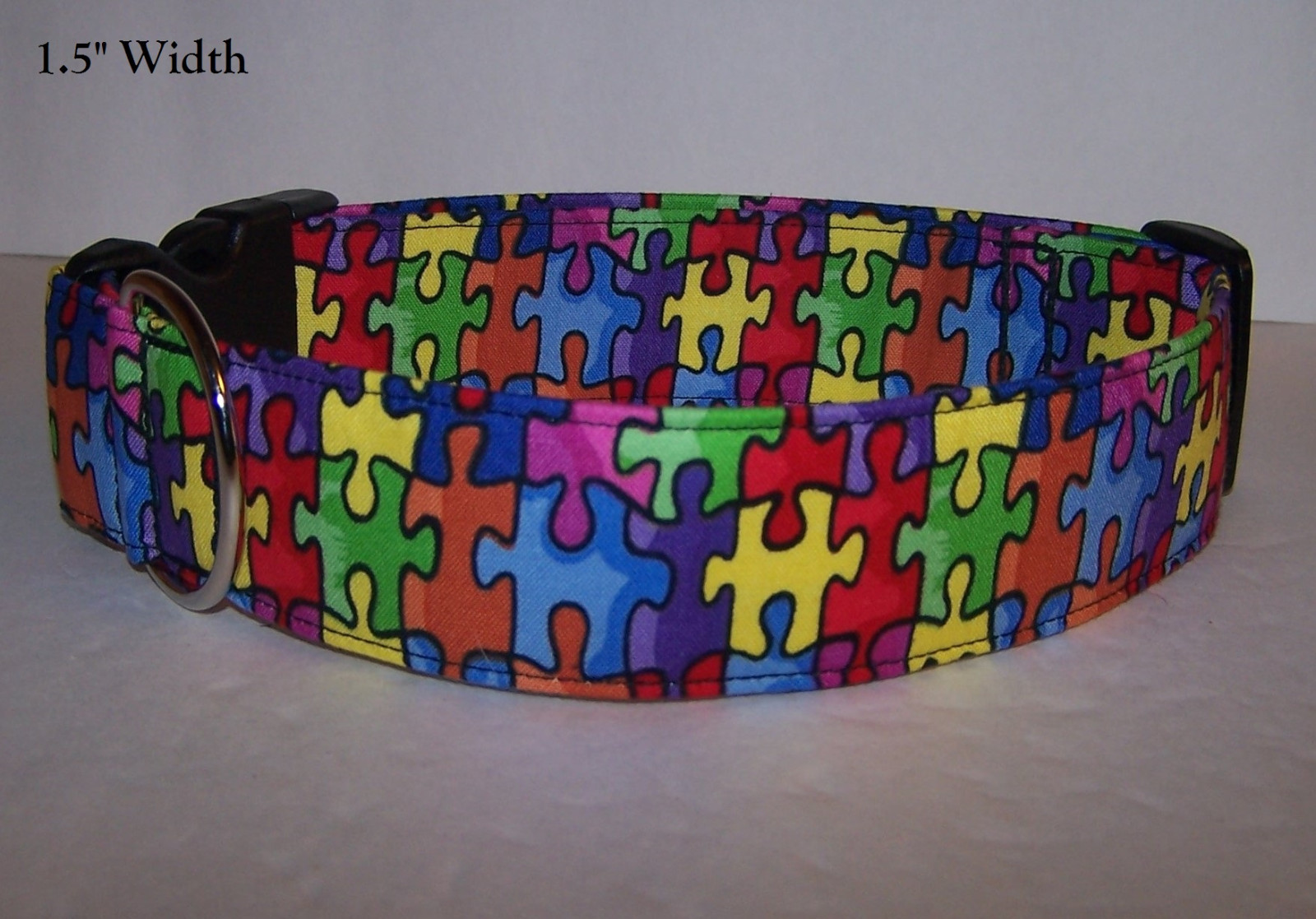 Wet Nose Designs Autism Awareness Colorful Puzzle Pieces Dog Collar ...