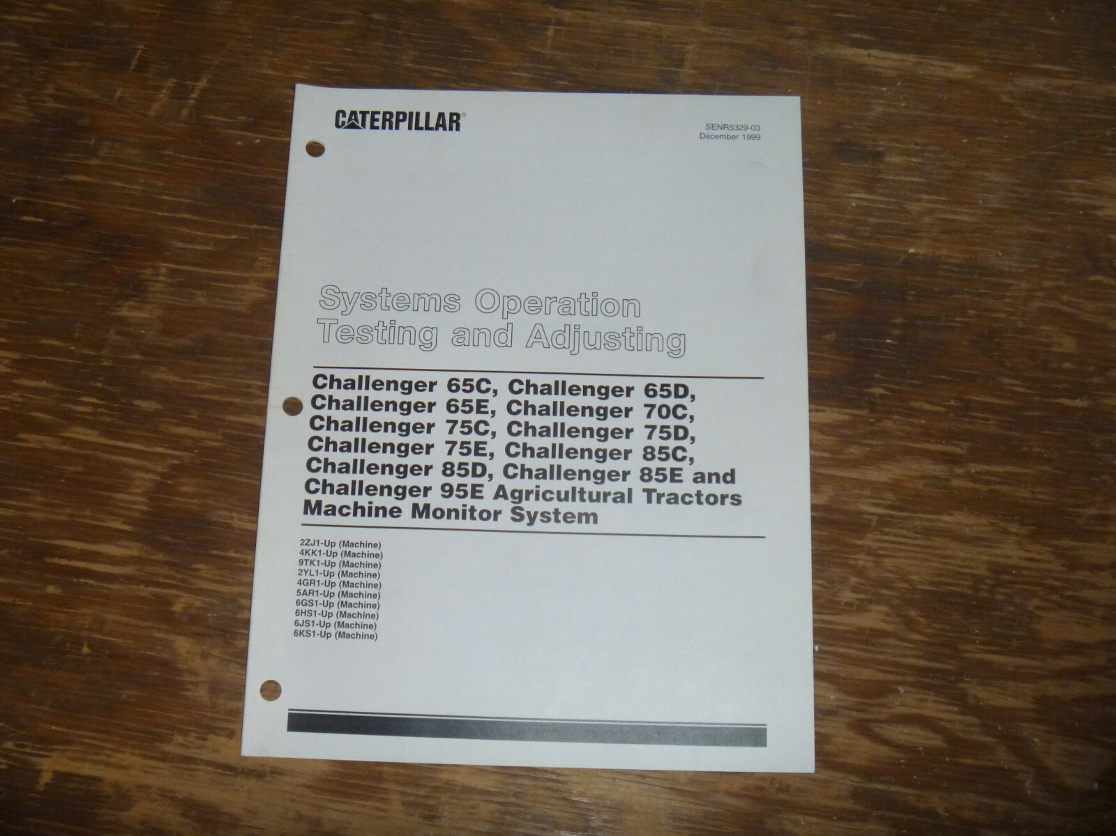 CAT Caterpillar Challenger 65D Tractor Systems Test Service Repair ...