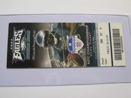 Jan 18, 2004 Philadelphia Eagles NFC Championship Ticket Stub | eBay