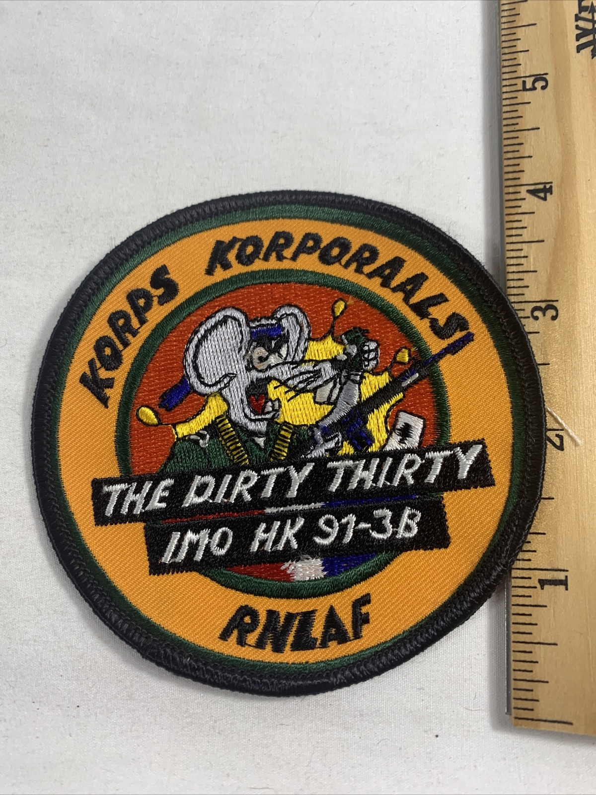 RNLAF Korps Korporaals The Dirty Thirty IMO HK 91-3b Class Patch | eBay