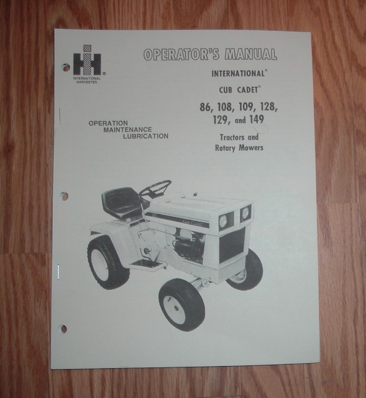 CUB CADET MODEL 86 OPERATORS MANUAL 1 | eBay
