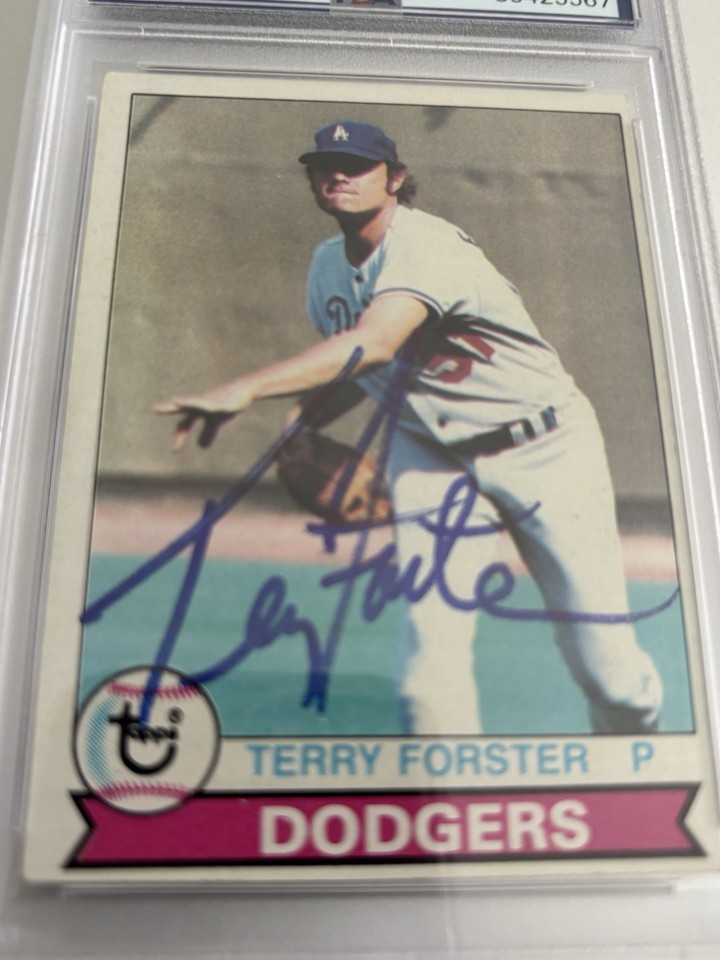 Terry Forster 1979 Topps Signed Auto Autographed PSA/DNA Dodgers TOUGH ...
