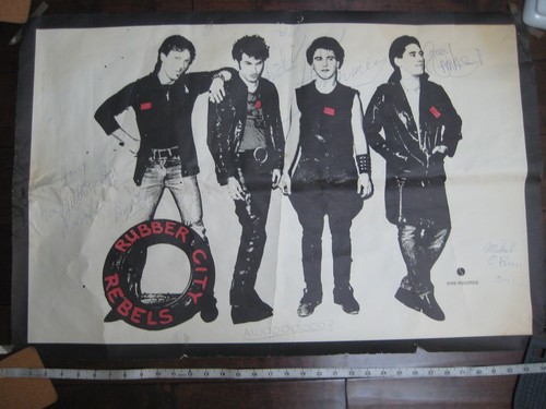 Rubber City Rebels Signed Promo Poster Rare punk Sire Records kbd ...