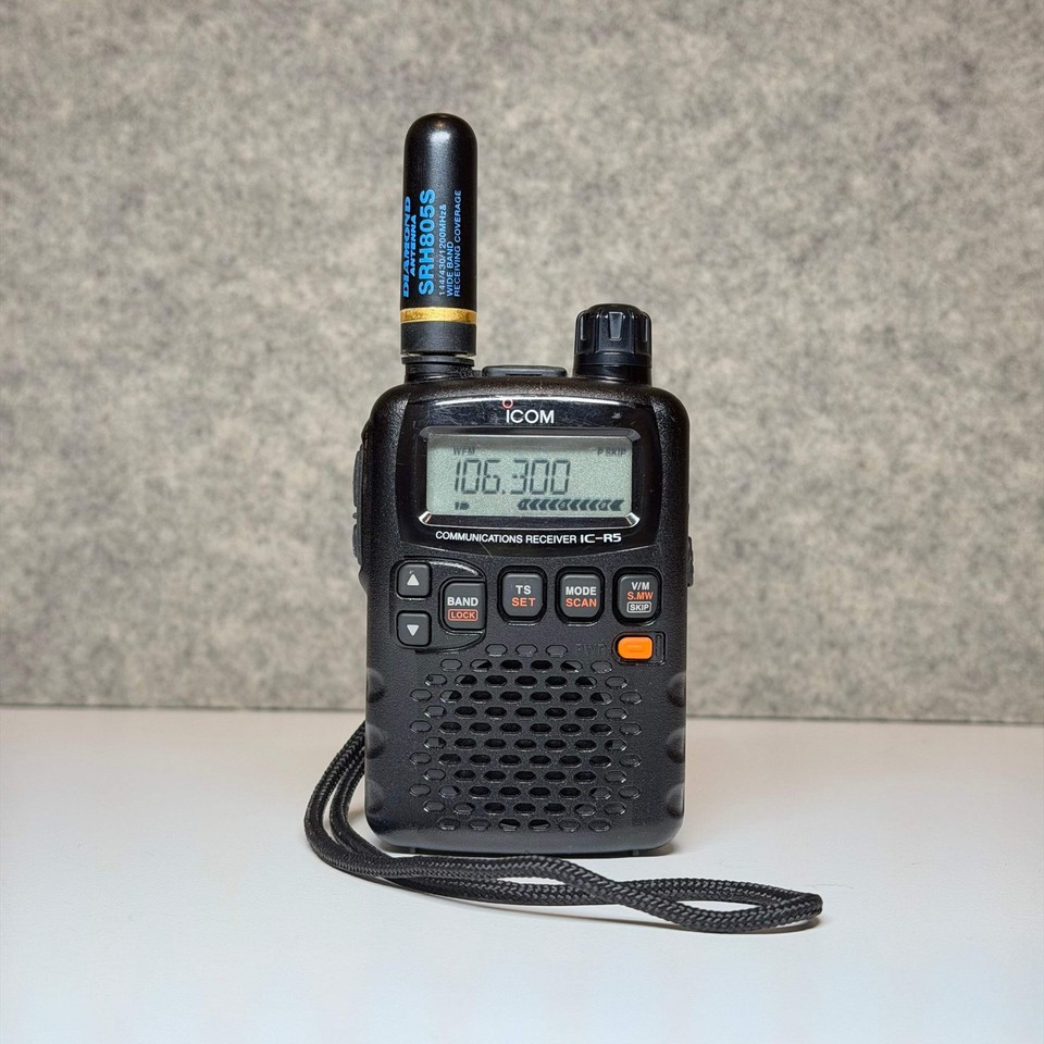 ICOM IC-R5 Wideband Scanner 0.15-1310MHz NO GAPS + SRH805S Antenna | eBay