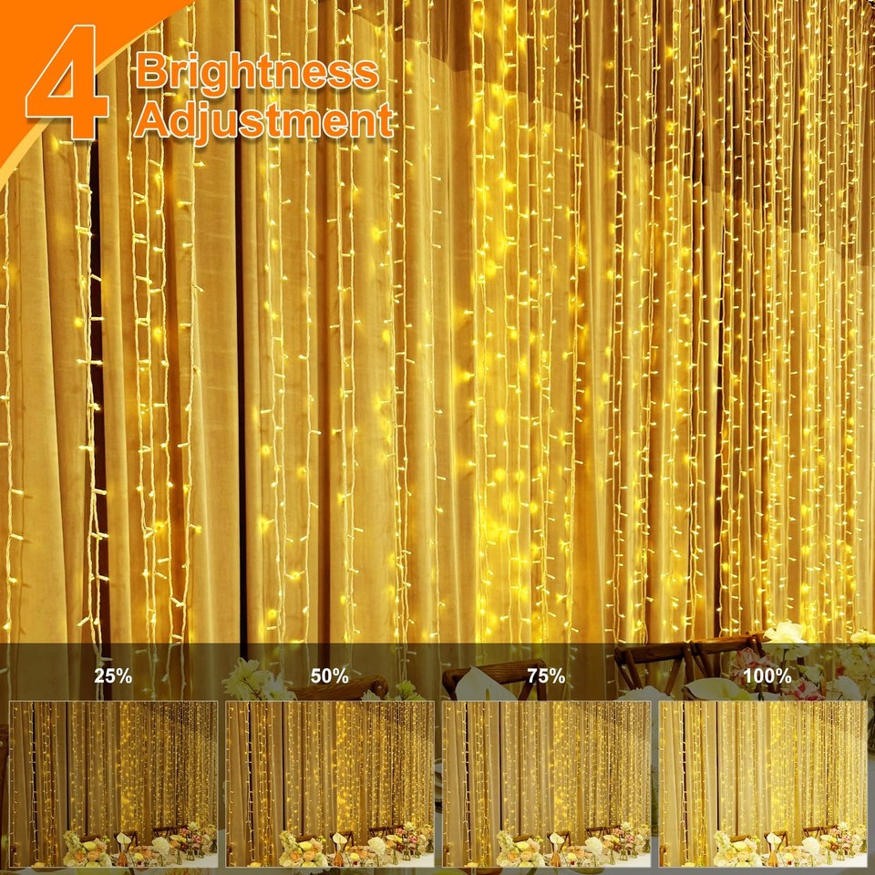Best THKFUL 20x10FT 600LED Curtain Lights for Room Hanging Backrop ...