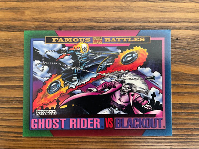 Skybox Trading Card Ghost Rider VS Blackout #159 Marvel Famous Battles ...