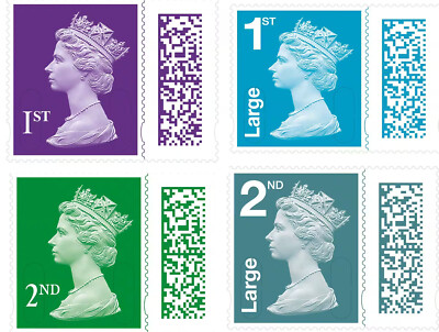 1st class 2nd class Stamps Large Letter Genuine Letters Postage 1-50 ...