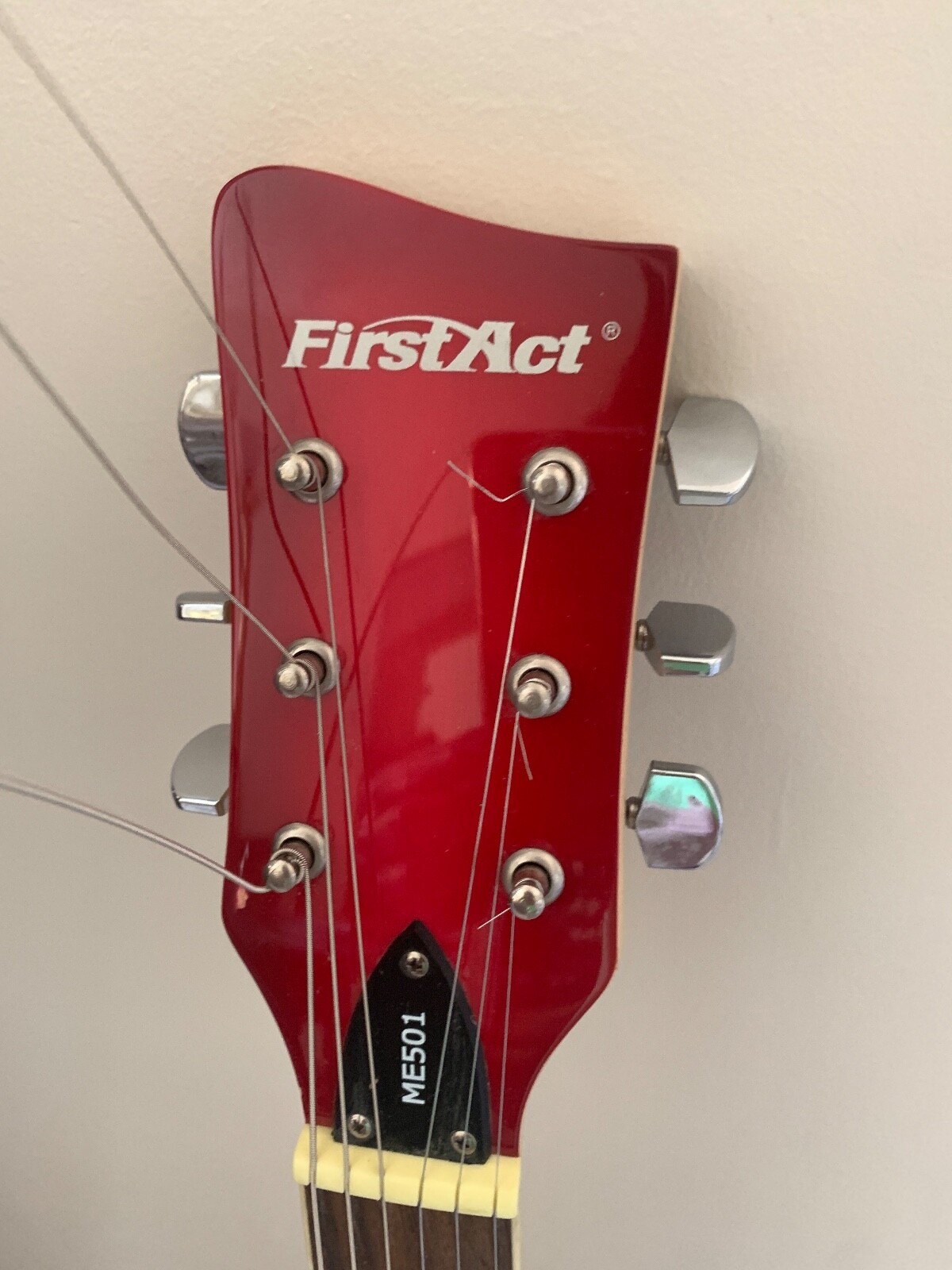 First Act ME-501 Electric Guitar Red & Ivory with Amp Cord, Wood Neck ...