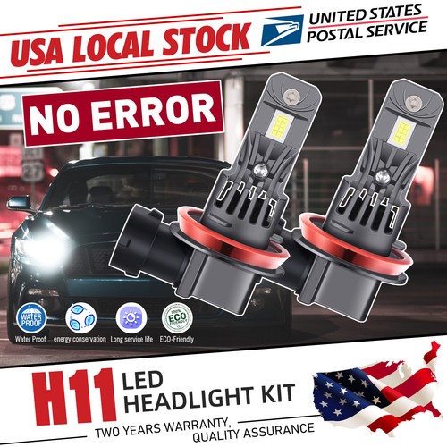 CANBUS H11 LED Headlight High/low Beam Bulbs W/ Fan CANBUS For Nissan ...