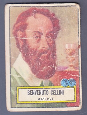 1952 TOPPS LOOK N SEE #86 BENVENUTO CELLINI ARTIST GREAT STARTER CARD ...