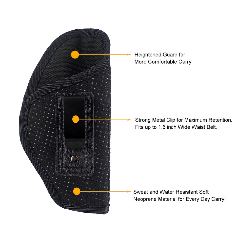 Tactical IWB Soft Neoprene Gun Holster Concealed Carry Pistol Holster ...