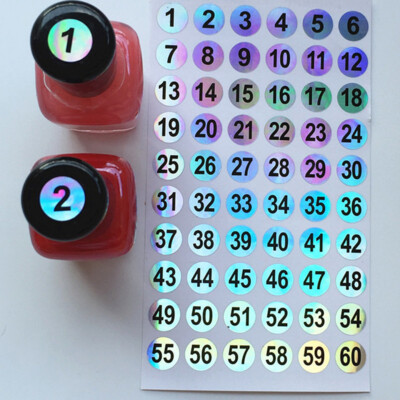 Round Number Sticker 1-300 Laser Label Waterproof Adhesive Paper Marks ...