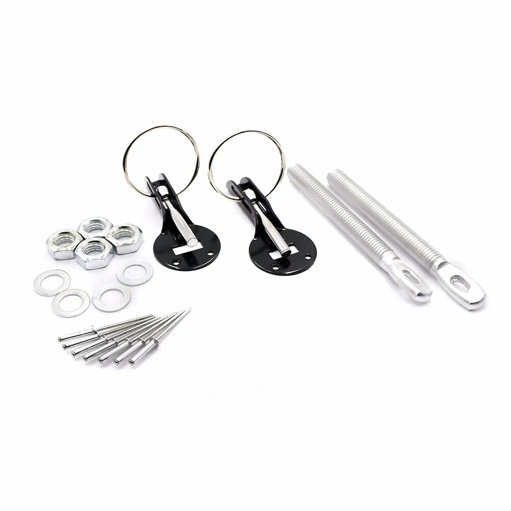 Universal Racing Aluminum Alloy Mount Bonnet Hood Pin Pins Lock Latch ...