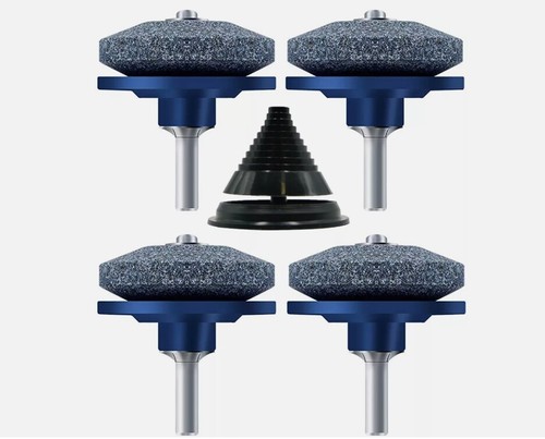 5PCS Lawn Mower Blade Sharpener Balancer Kit for Drill Grinder Stone ...