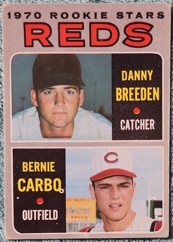 Reds Rookie Stars Danny Breeden & Bernie Carbo 1970 Topps Baseball Card ...